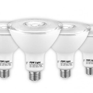 FDW PAR38 LED Bulb, 14W (90W Equivalent), 3000K (Soft White), 1000 lumens, CRI 90+, Flood Light Bulb Medium Base (E26), Energy Star Non-Dimmable Great for Kitchen, Bedroom, Patio (4 Pack)