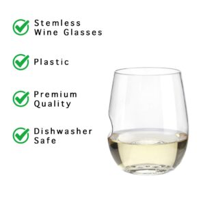 govino Go Anywhere Wine Glasses | Dishwasher Safe, Flexible, Shatterproof, and Recyclable | 12 oz. Each | Set of 2.