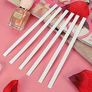 1Pack 100PCS White 6"x 0.28" /15cm x 0.7cm Disposable Smell Paper Try Incense Paper Perfume Test Strips For Essential Oil Fragrance Smelling