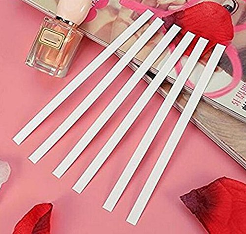 1Pack 100PCS White 6"x 0.28" /15cm x 0.7cm Disposable Smell Paper Try Incense Paper Perfume Test Strips For Essential Oil Fragrance Smelling