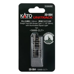 Kato USA Inc. N 2-5/6 66mm Illuminated Bumper Track C KAT20064 N Track