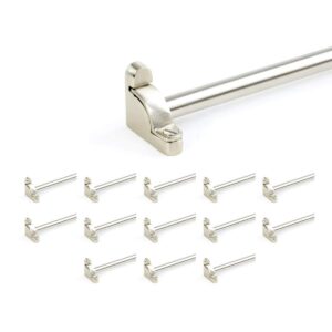 renovators supply - stair rods for carpet runners - brushed satin nickel over brass stair runner rods - holder bracket hardware included to secure carpet runners - 39 5/8 inches, pack of 13