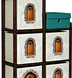 OneSpace 1 Recycled Paper Fantasy Fort Kids Storage Unit, Green and Brown