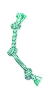 mammoth flossy chews extra fresh rope tug – premium cotton-poly yarn with floss tug toy for dogs – interactive dog rope toy – tug dog chew toy for small dogs - small, 15”