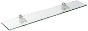 spancraft glass falcon glass shelf, brushed steel, 8 x 48