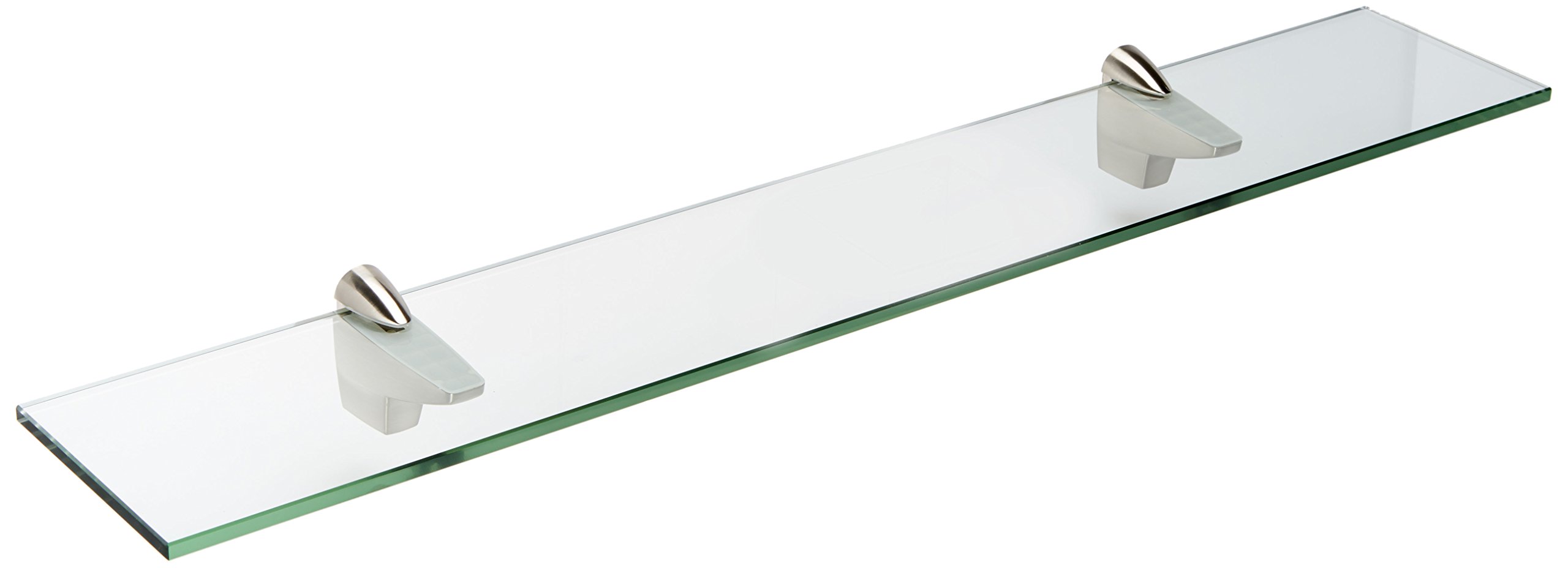 Spancraft Glass Falcon Glass Shelf, Brushed Steel, 8 x 48