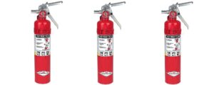 amerex b417, 2.5lb abc dry chemical class a b c fire extinguisher, with wall bracket (3-pack)