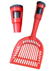 pet life ® poopin-scoopin pet pooper scooper waste bags and dog and cat litter shovel - features a waste bag dispenser built into the handle