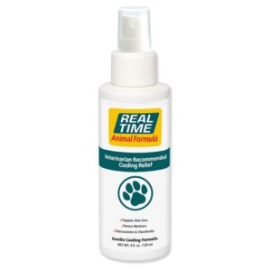 real time pain relief pet formula - 4oz spray bottle | vet recommended relief for pets | 16 natural ingredients including menthol, aloe vera, and arnica | gentle cooling sensation | easy application