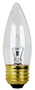 feit electric bp25etc incandescent chandelier light bulb, 25 watts, 120 volt (pack of 6)