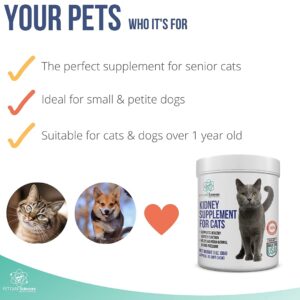 PET CARE Sciences Approx 90 Servings Cat Kidney Support Chews - Feline Kidney Restore - Renal Cat Treats - Cats Kidney Support Supplement - Urinary Tract Irritations Control for Cat - Made in The USA