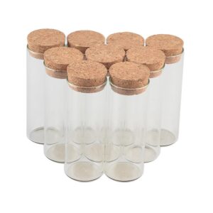 30x80mm 40ml glass vials jars test tube with cork stopper empty glass transparent clear bottles (50, 40ml-30x80mm)