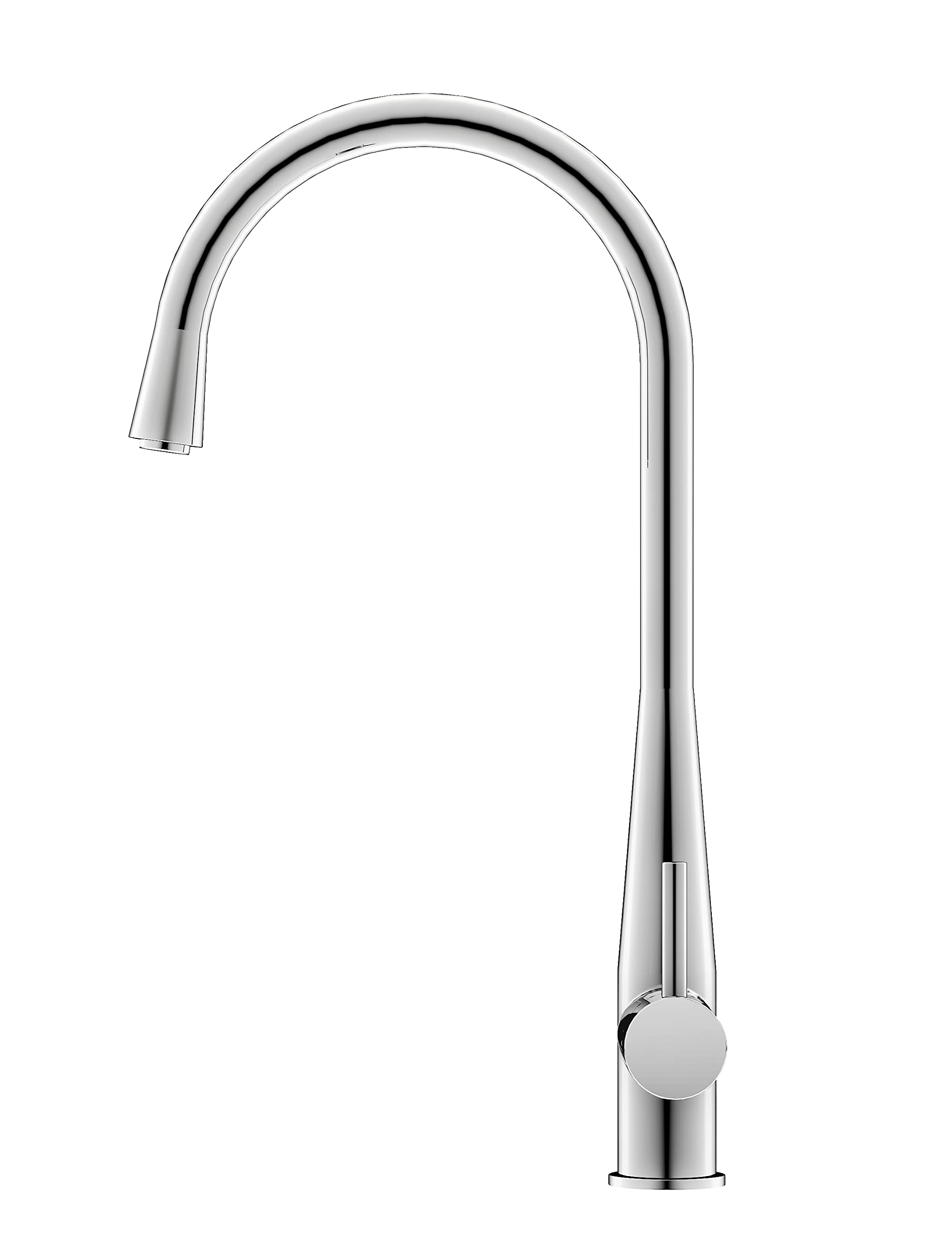 Kitchen Faucet Modern Single Handle High-arch Gooseneck Lead-free Solid Brass Sink Faucets