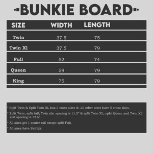 Continental Mattress 1.5-Inch Split Fully Assembled Bunkie Board for Mattress/Bed Support, Twin (Set of 2), Grey.