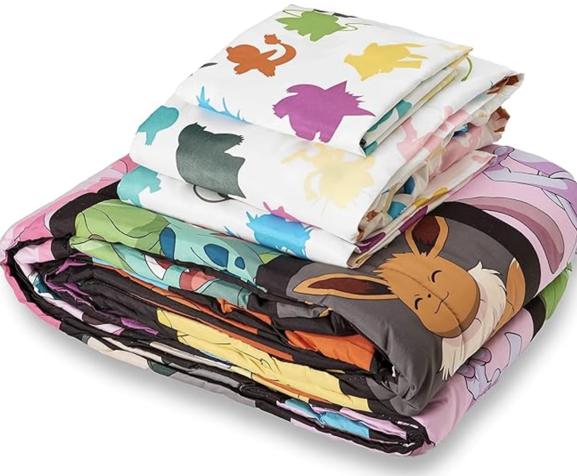 Pokémon, "Kanto Favorites" Twin Bed in a Bag Set, 64" x 86", Twin, Multi Color