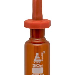 EISCO Dropping Bottle, 30ml (1oz) - Amber Borosilicate 3.3 Glass - Eye Dropper Pipette and Dust Proof Rubber Bulb - Octagonal, Non-Screw Top