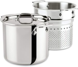 all-clad gourmet accessories stainless steel 8-quart pasta pot with perforated insert