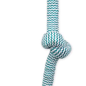 Mammoth Flossy Chews Extra Fresh 3 Knot Tug – Premium Cotton-Poly Yarn with Dental Floss Tug Toy for Dogs – Interactive Dog Rope Toy – Tug Dog Chew Toy for Large Dogs - Large, 25”