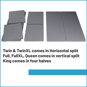 Continental Mattress , 1.5-Inch Split Fully Assembled Bunkie Board for Mattress/Bed Support, Full Grey.