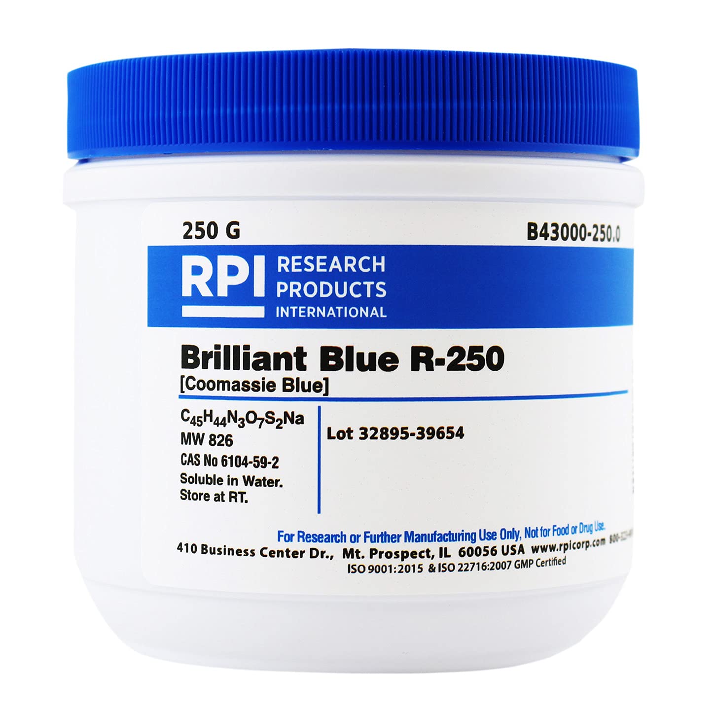 Brilliant Blue R-250 [Coomassie Blue], 250 Grams