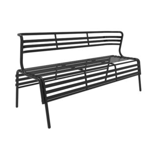 safco products 4368bl cogo outdoor bench, black