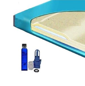 queen 3000l 80% semi waveless waterbed mattress with fill kit and 4oz conditioner