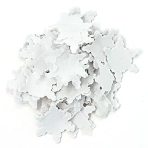 ultimate confetti snowflake confetti-biodegradable tissue- great for christmas decor, winter party (white)