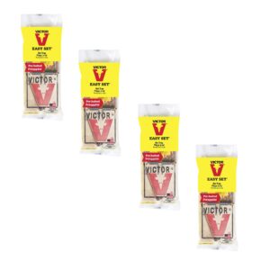 victor easy set rat trap m205 - prebaited - pack of 4