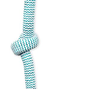 Mammoth Flossy Chews Extra Fresh 3 Knot Tug – Premium Cotton-Poly Yarn with Dental Floss Tug Toy for Dogs – Interactive Dog Rope Toy – Tug Dog Chew Toy for Large Dogs - Large, 25”