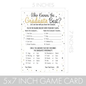 DISTINCTIVS Who Knows The Graduate Best, Graduation Games for Parties - 25 Count