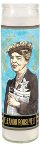 eleanor roosevelt secular saint candle - 8.5 inch tall glass prayer votive - made in the usa