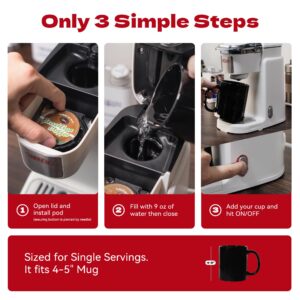 HiBREW Single Serve Coffee Maker - Portable,Coffee Machine for K Cup Pod, One Button Operation, Black Color for Kitchen, Office, Camping, Hotel