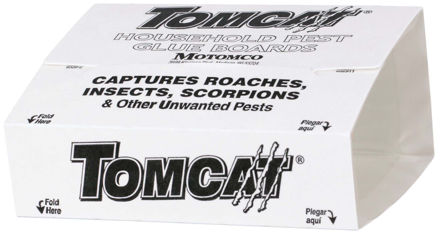 Tomcat Household Pest Glue Boards, (For Roaches, Insects, Scorpions, and Spiders), 4 pack (4 boards)