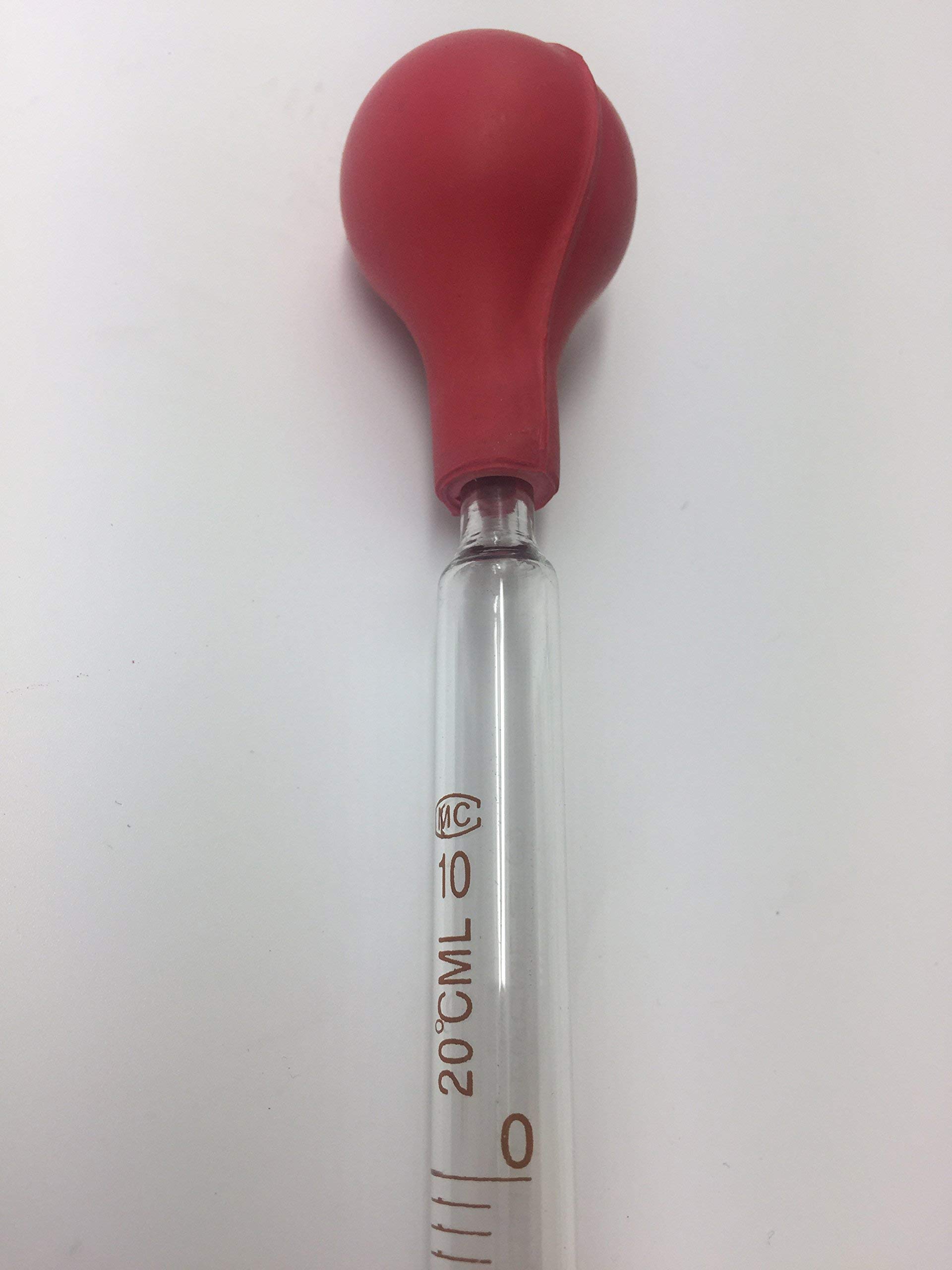 OESS Thick Glass Graduated Dropper Pipettes with Rubber Caps 10ml 4PCS