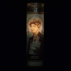 Eleanor Roosevelt Secular Saint Candle - 8.5 Inch Tall Glass Prayer Votive - Made in The USA