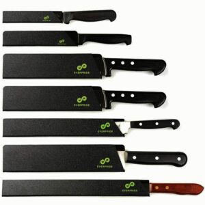 EVERPRIDE Chef Knife Sheath Set (7-Piece Set) Universal Blade Edge Cover Guards for Chef’s and Kitchen Knives – Durable, BPA-Free, Felt Lined, Sturdy ABS Plastic – Knives Not Included