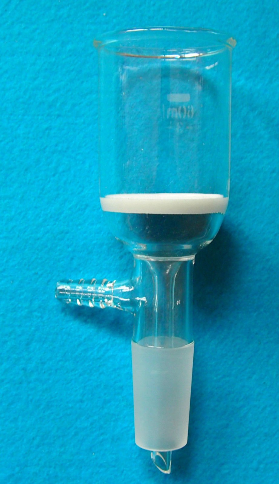 Deschem 60ml,24/40,Glass Buchner Filter Funnel,3# Coarse Filter,Vacuum Hose Connection