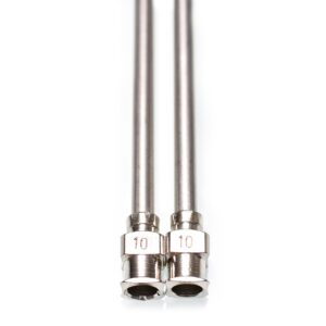 Dispense All - 8 Gauge 12 Inch (1 Foot) Blunt Tipped Dispensing Needles, Stainless Steel, Luer Lock, 4 Count