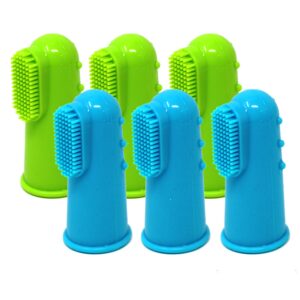 jalousie 12 pack dog dog toothbrush teeth tooth brush 6 silicone finger brush and 6 dual headed cleaning brushes for dental care dental health