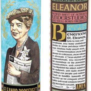 Eleanor Roosevelt Secular Saint Candle - 8.5 Inch Tall Glass Prayer Votive - Made in The USA