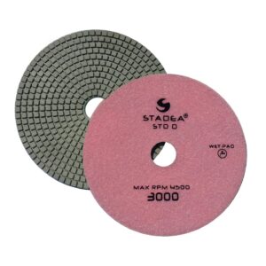 Stadea PPW250B Diamond Polishing Pad 7 Inch Grit 30 For Marble Concrete Stones Terrazzo Granite Floor Polishing