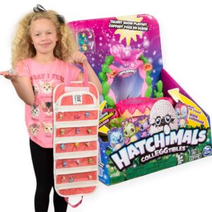 EASYVIEW Toy Storage Organizer Case Bundle with Hatchimals Colleggtibles Lightup Playset (2 Items)