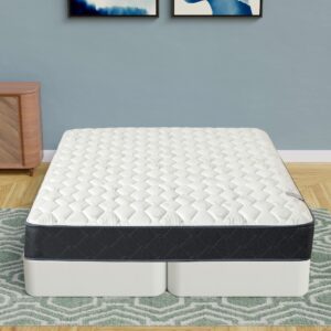 Continental Mattress,4" Split Box Spring Foundations For Mattress, King Size, White (301B-6/6-3LPS)