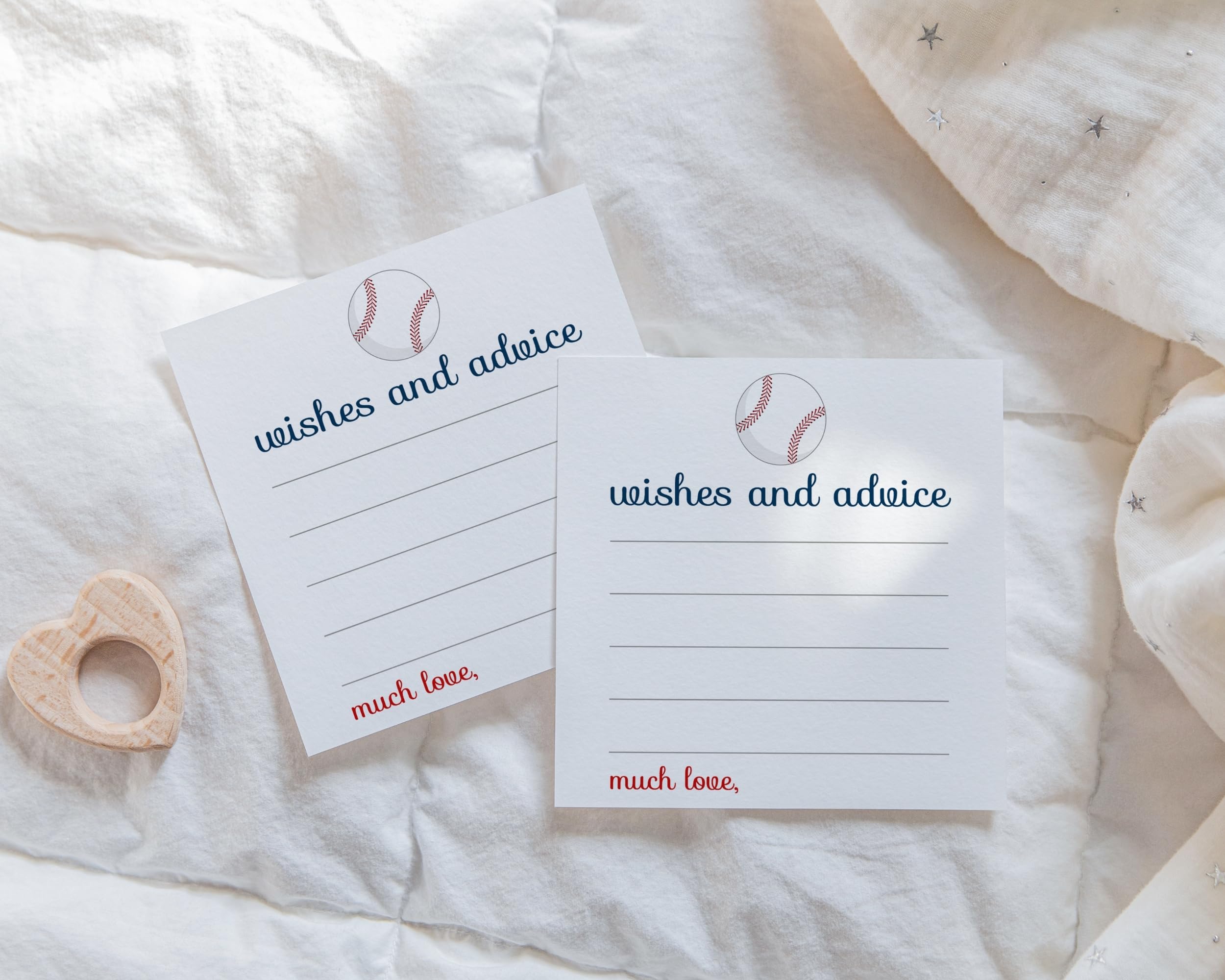 Baseball Advice Cards, 25 Pack - Fun Bridal Shower Activity, Best Wishes Graduation Congratulations New Parents Advice Baby Shower Game Alternative Birthday Time Capsule Cute Party Ideas