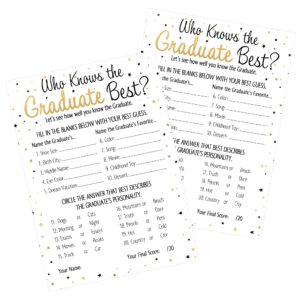 distinctivs who knows the graduate best, graduation games for parties - 25 count