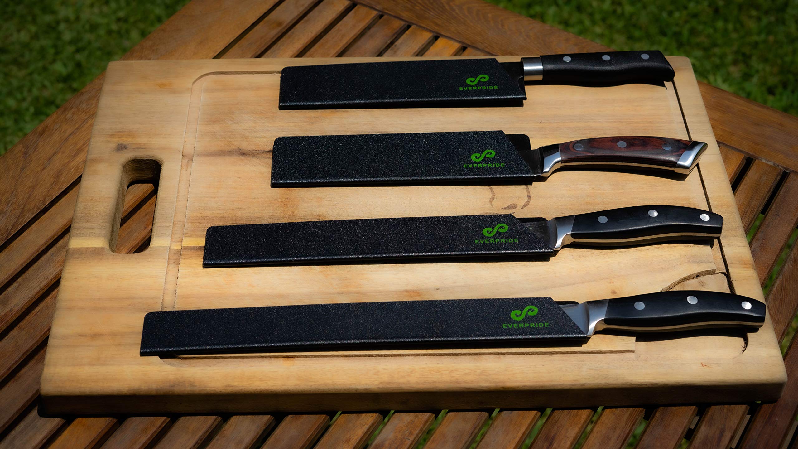 EVERPRIDE Chef Knife Sheath Set (7-Piece Set) Universal Blade Edge Cover Guards for Chef’s and Kitchen Knives – Durable, BPA-Free, Felt Lined, Sturdy ABS Plastic – Knives Not Included