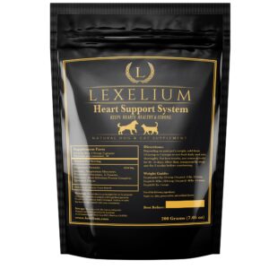 lexelium heart supplement for dogs and cats - provides cardiovascular & circulatory support & keeps hearts healthy with taurine – optimizes heart function & circulation - easy to mix powder - 200g