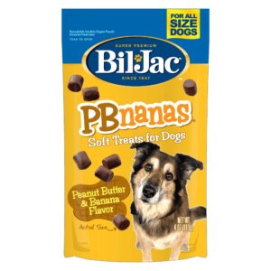 bil-jac pb-nanas dog treats 4 oz, 4 pack