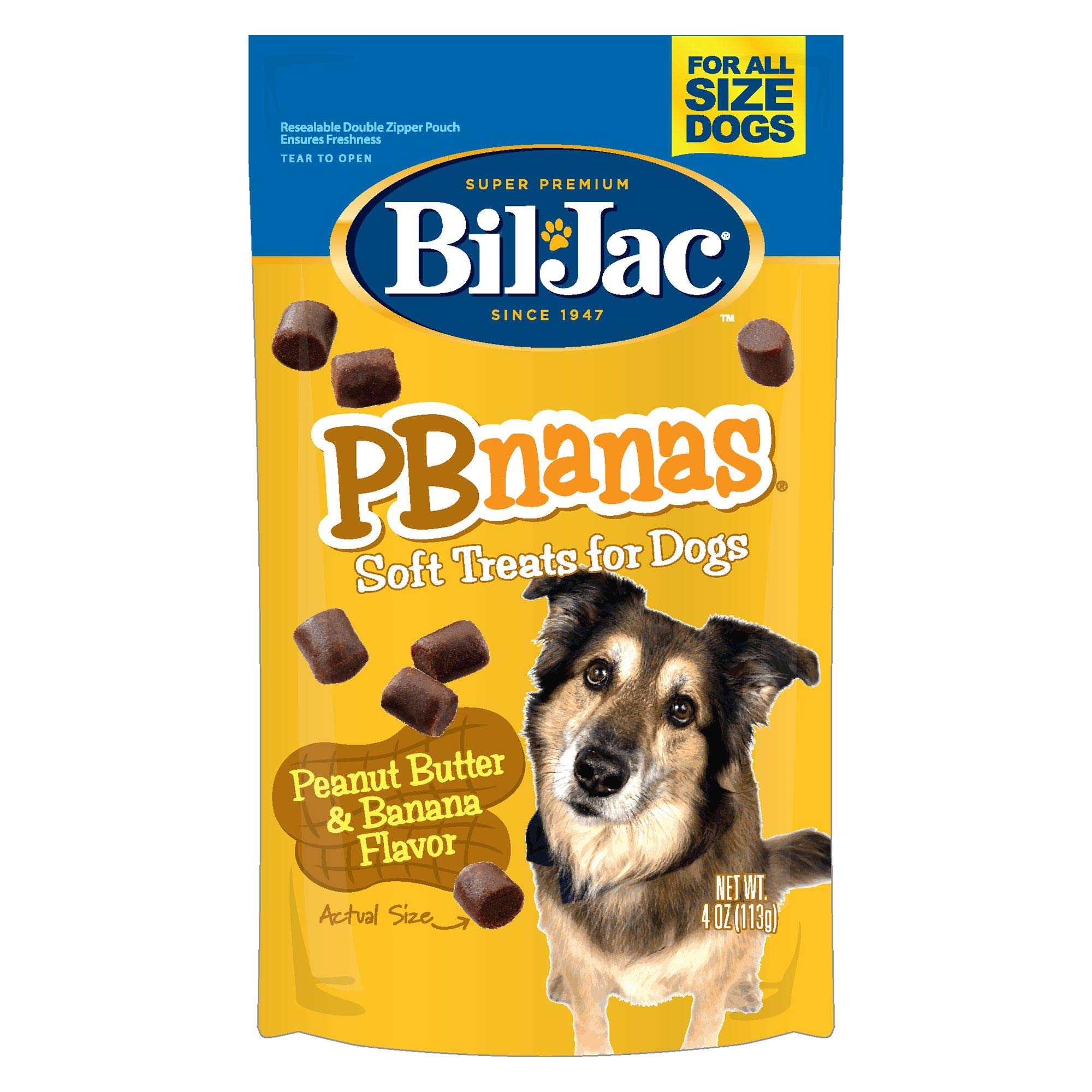 Bil-Jac PB-Nanas Dog Treats 4 oz, 4 Pack