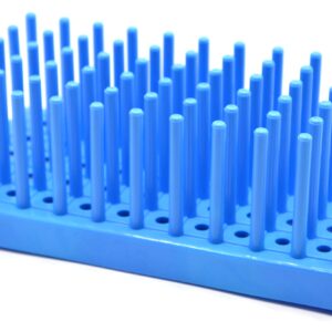 EISCO Blue Plastic Test Tube Peg Drying Rack Holds 50 16mm Tubes